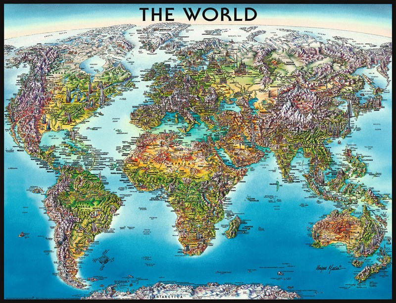 Ravensburger (16683) - "World Map" - 2000 pieces puzzle